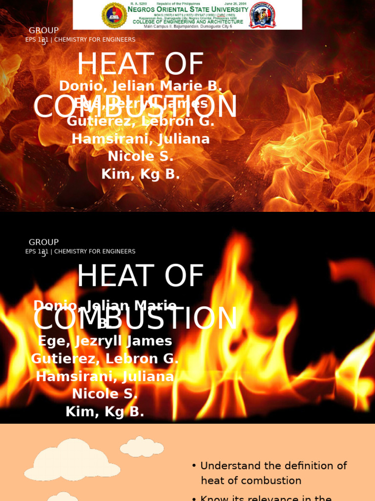 Lesson 5 - Heat of Combustion | PDF | Internal Combustion Engine | Combustion