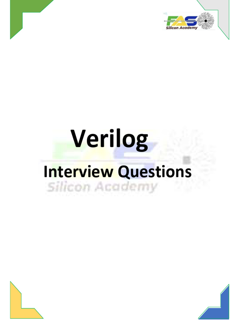 Verilog Interview Questions 50 | PDF | Hardware Description Language | Vhdl