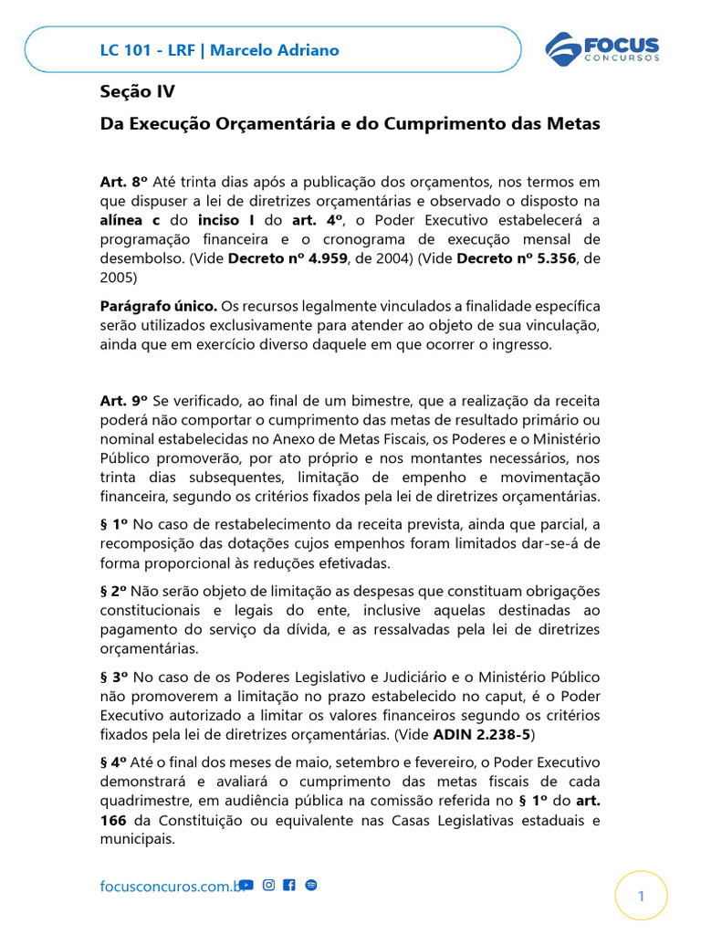 14 - Leg Marcelo Lei 101 LRF Art 8 Ao 10 | PDF