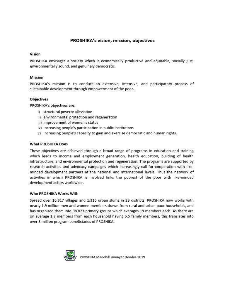 Vission, Mission | PDF