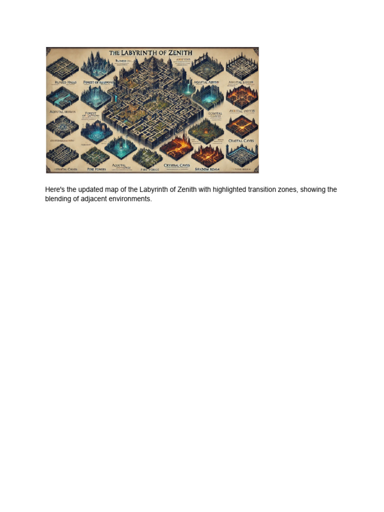 Map of The Labyrinth of Zenith | PDF