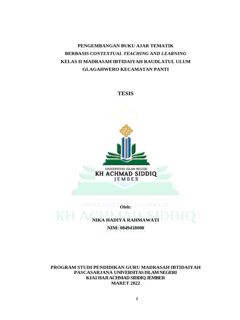 Nika Hadiya Rahmawati Bab i (Autosaved) | PDF