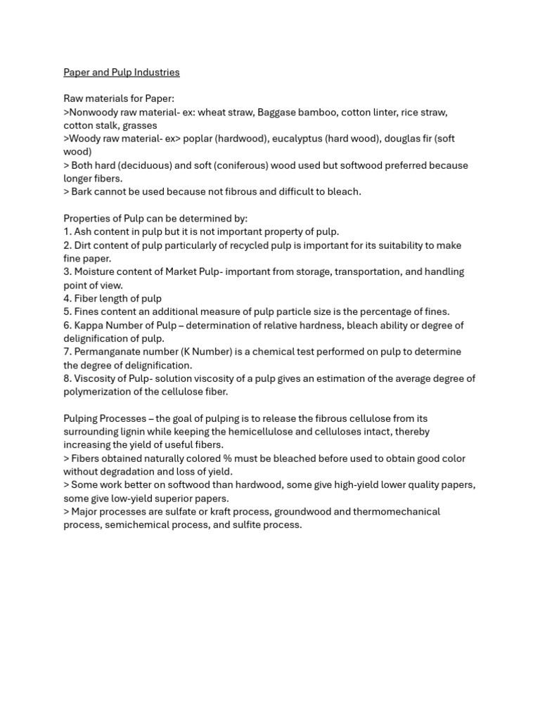 Raw Materials in Paper Production | PDF | Pulp (Paper) | Paper
