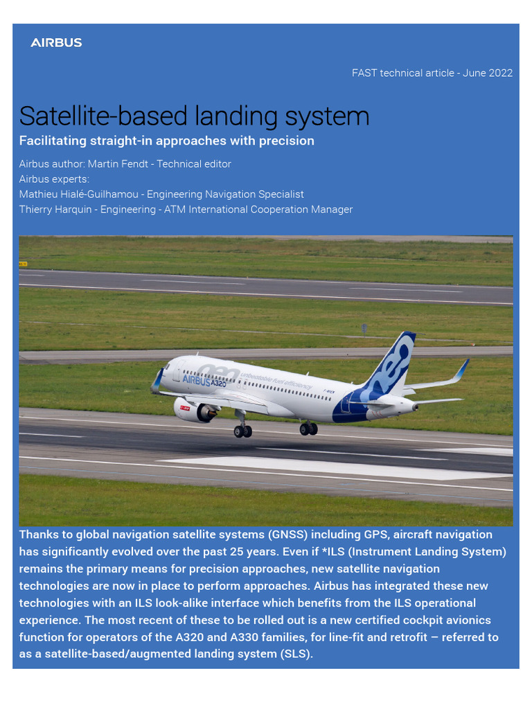 Airbus - SLS Satellite-based Landing System 2022 | PDF | Aerospace ...