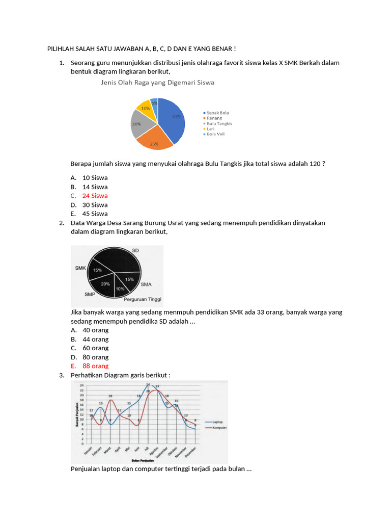 Soal_ Asessmen Sumatif Akhir Jenjang_ASAJ 2025 | PDF