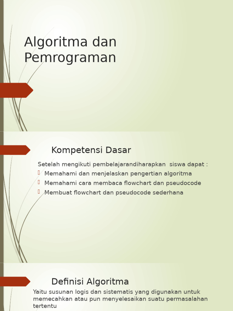 Algoritma Dan Pemrograman | PDF