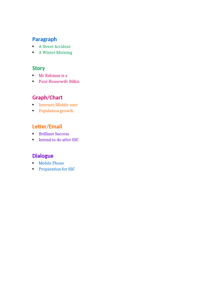 English 1st Paper Content | PDF