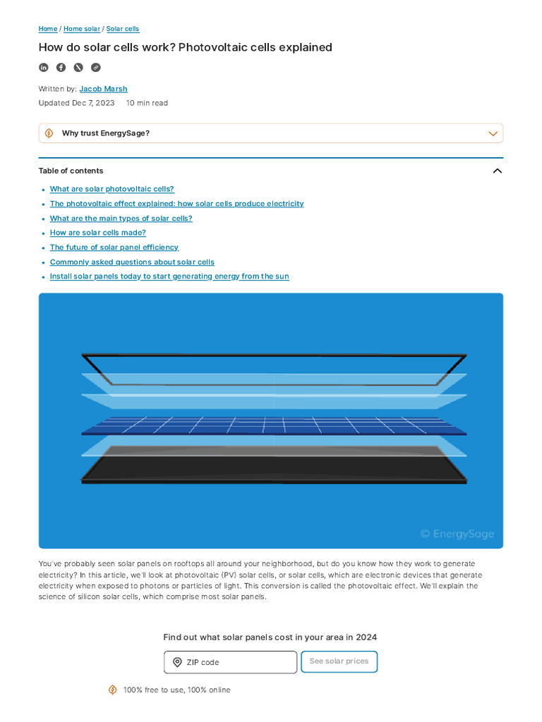How Do Solar Cells Work - Photovoltaic Cells Explained - EnergySage ...