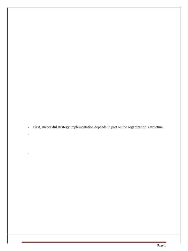 Strategy Implementation Essentials | PDF | Goal | Organizational Culture
