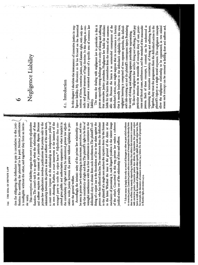 Book Weinrib Private Law ch6 | PDF