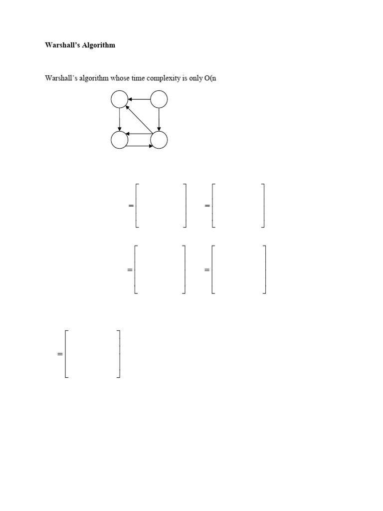 Warshall's Algorithm and Topological Sorting | PDF | Vertex (Graph ...
