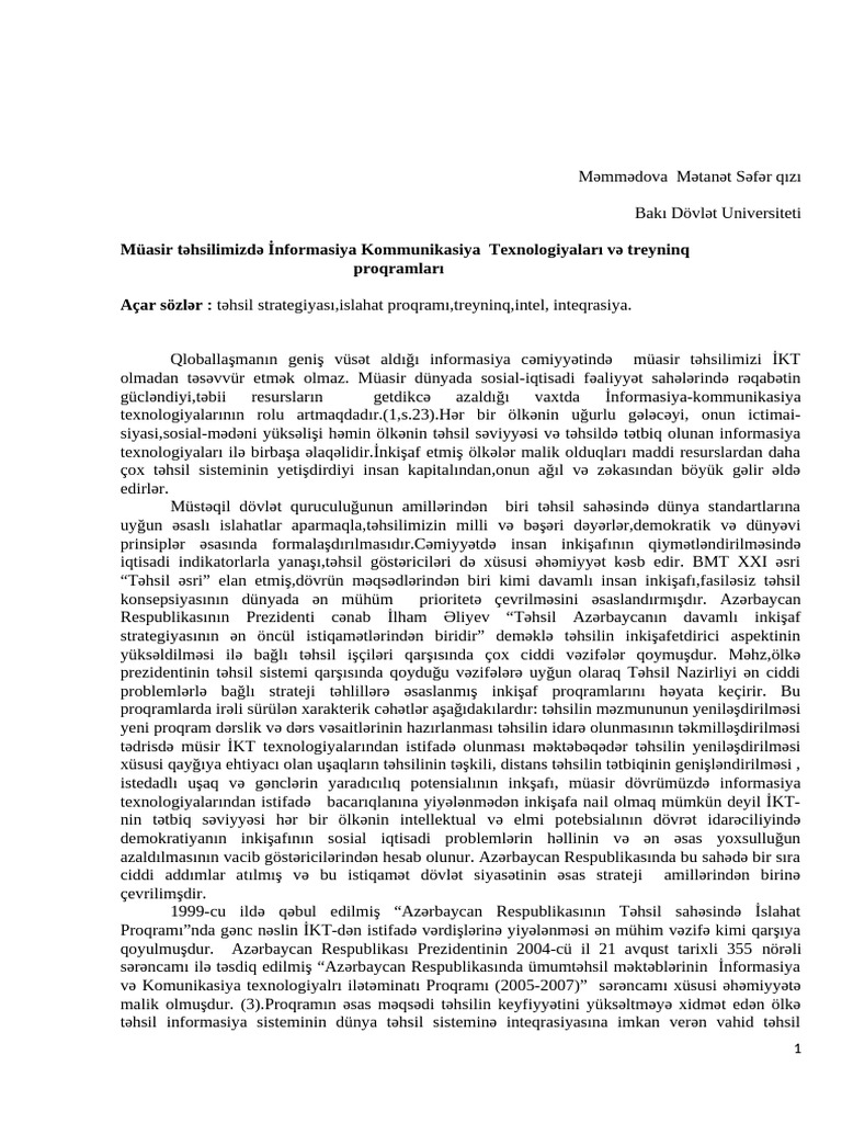 İKT-konfrans Materialı | PDF