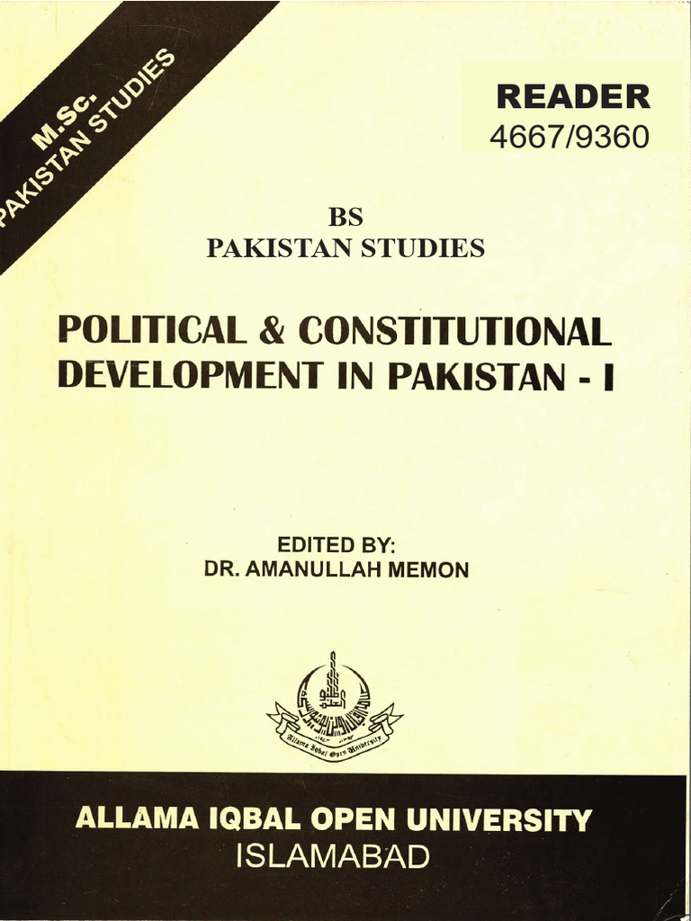 Reader: BS Pakistan Studies | PDF