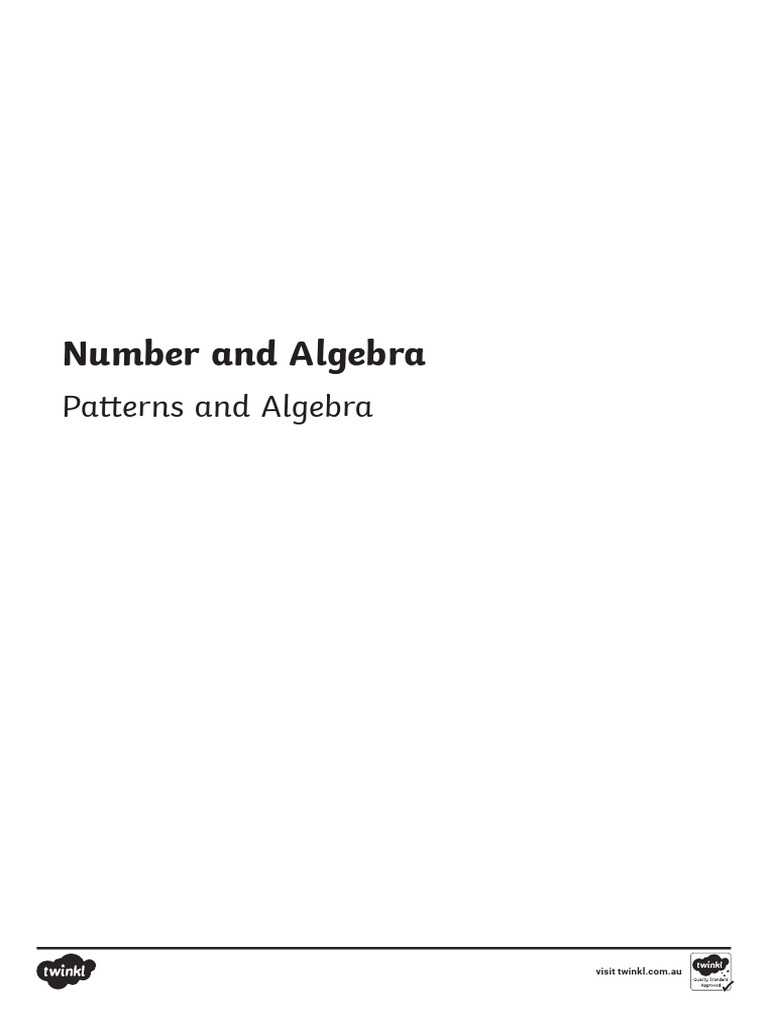 Au t2 M 41727 Year 6 Patterns and Algebra Assessment Sheet English ...