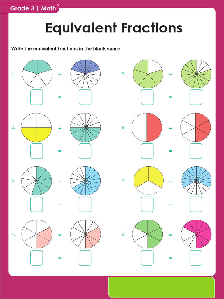 Grade 3 Math: Equivalent Fractions | PDF