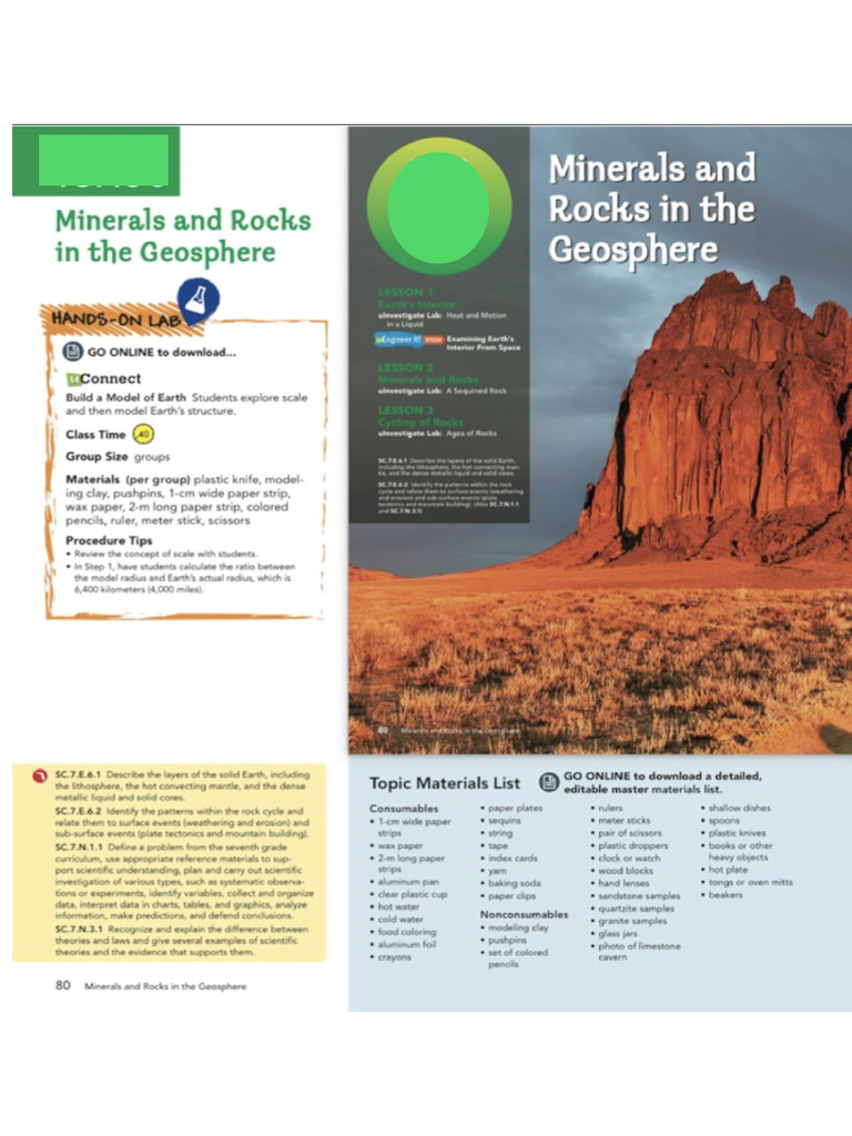 Topic 7 Minerals and Rocks in The Geosphere | PDF