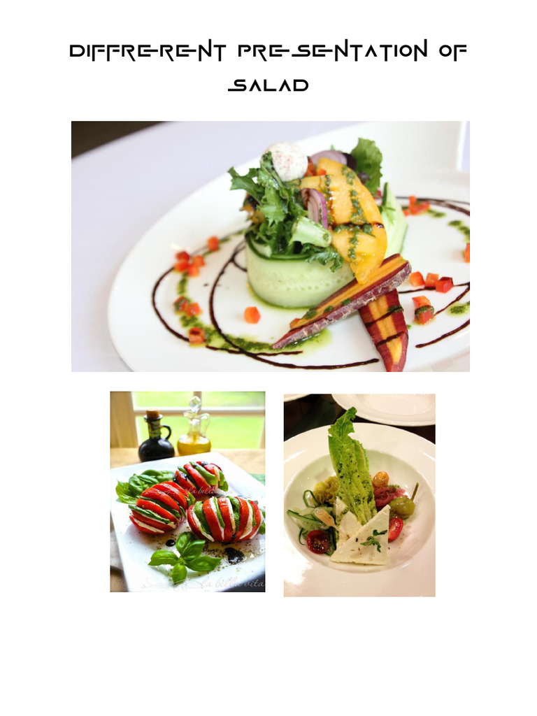 Diffrerent Presentation of Salad | PDF