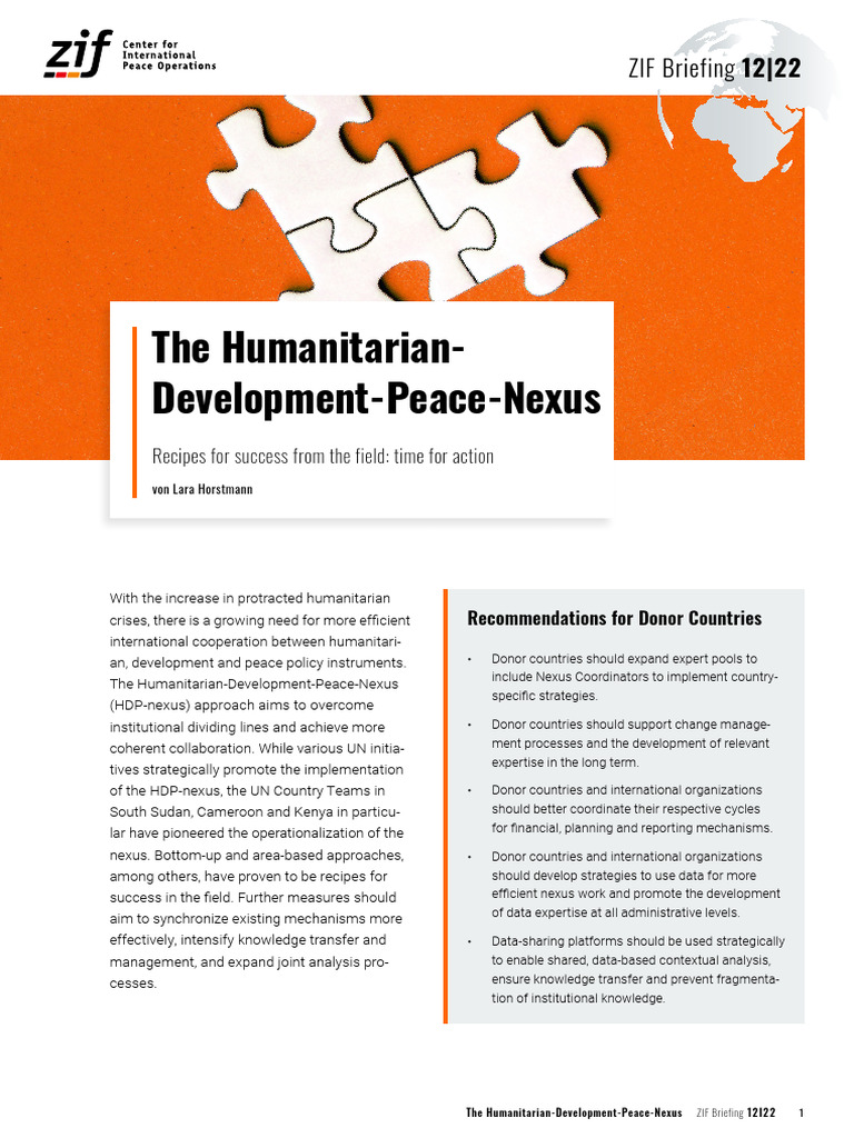 Humanitarian-Development-Peace Nexus Insights | PDF | International ...