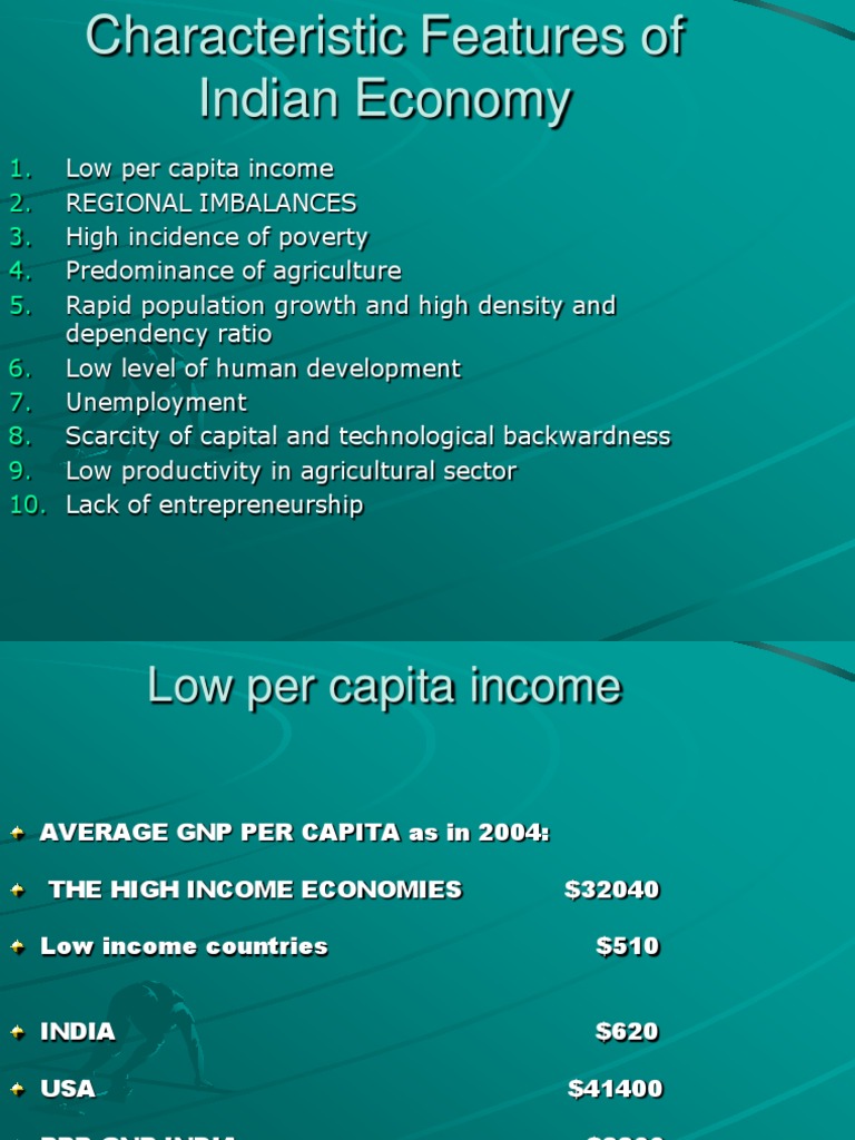 Characteristic Features of Indian Economy | PDF | Economy Of India ...