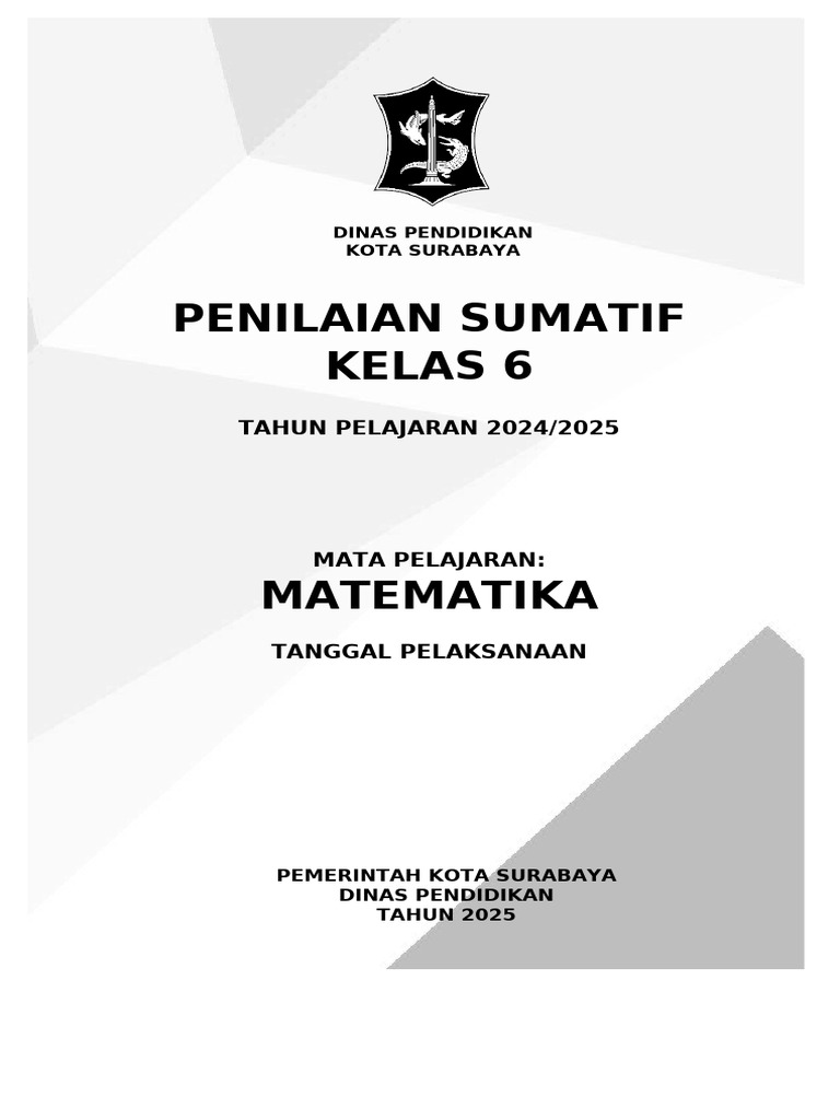 Matematika - Paket C - PSSP - 2025+kunci Jawaban | PDF