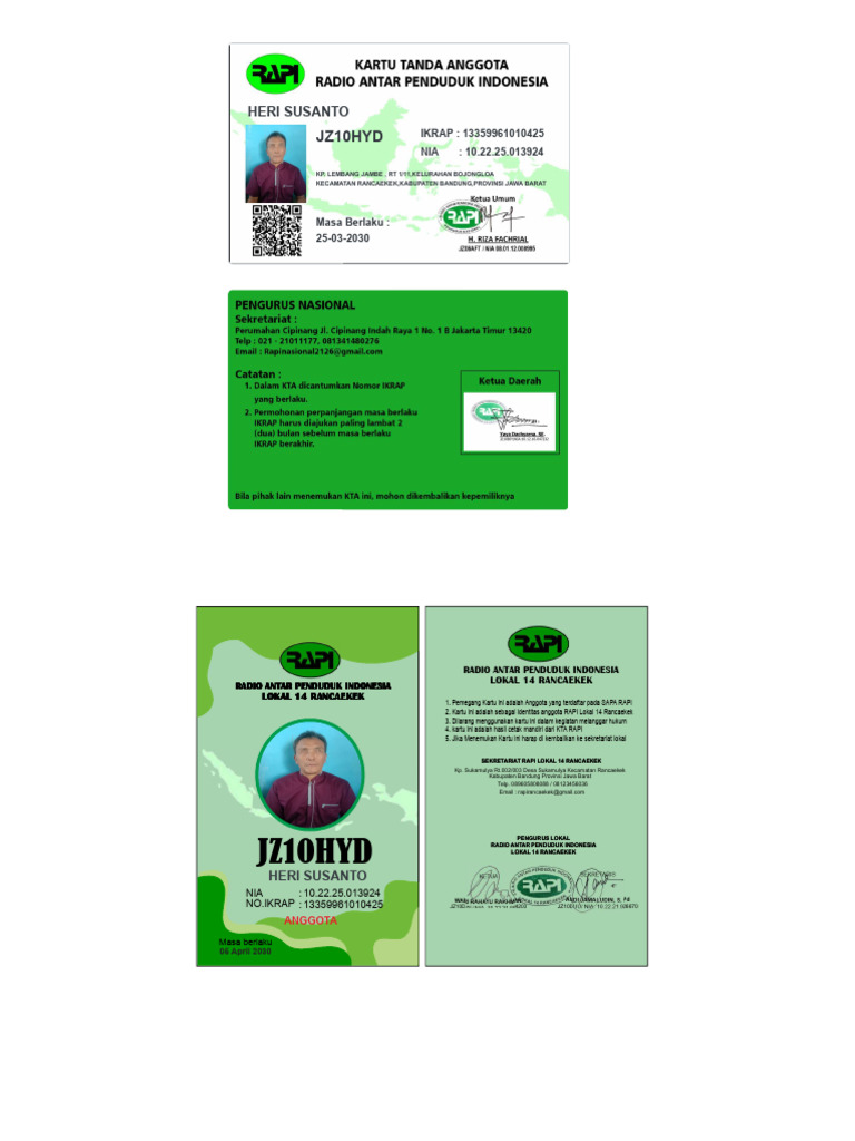 KTA Dan ID Card JZ10HYD | PDF