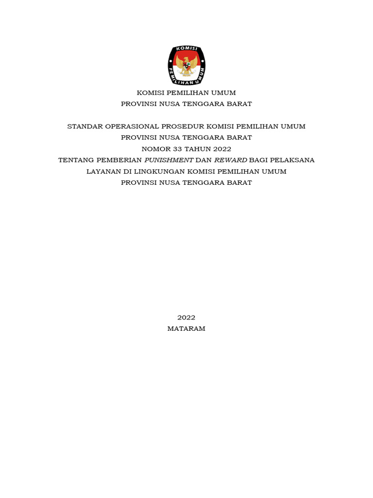 SOP Pemberian Punishment Dan Reward Bagi Pelaksana Layanan Di ...