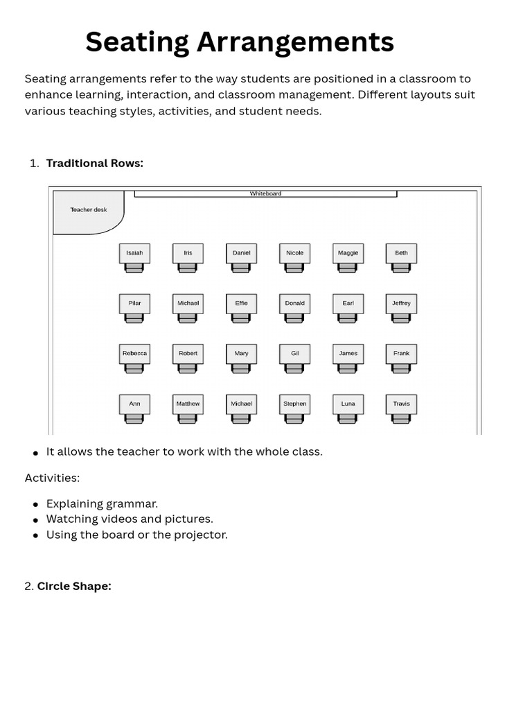 Seating Arrangements | PDF