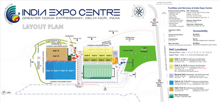 Indian Expo Centre Layout Plan | PDF