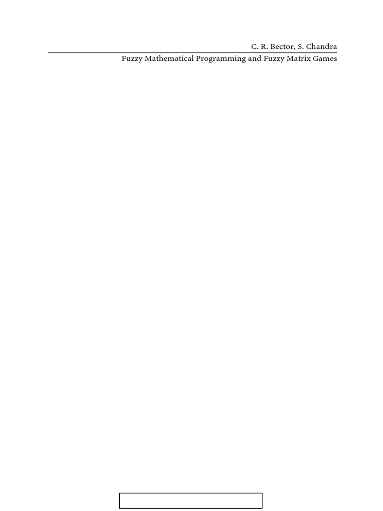 Fuzzy Mathematical Programming And Fuzzy Matrix Games Pdf Linear Programming Matrix