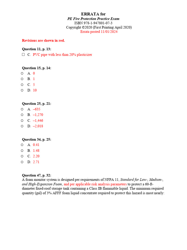PE Fire Protection Errata 07 3 | PDF | Fire Sprinkler System | Stairs