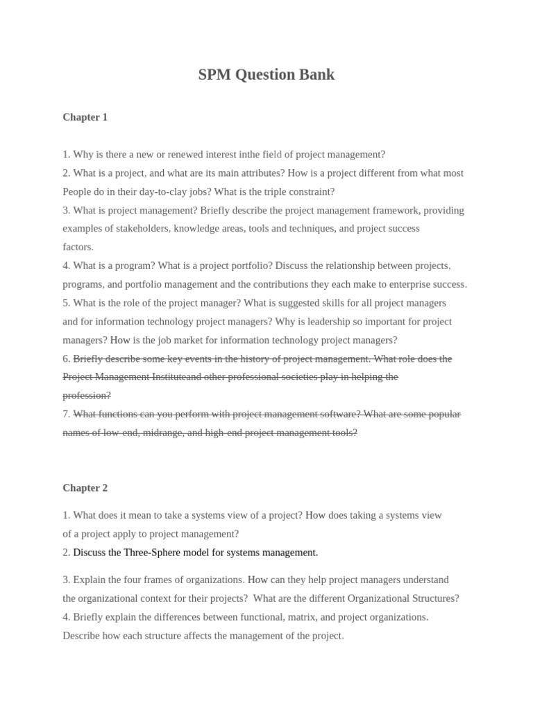 SPM Sample Question Bank MODIFIED 28 NOV 2024 | PDF | Project ...
