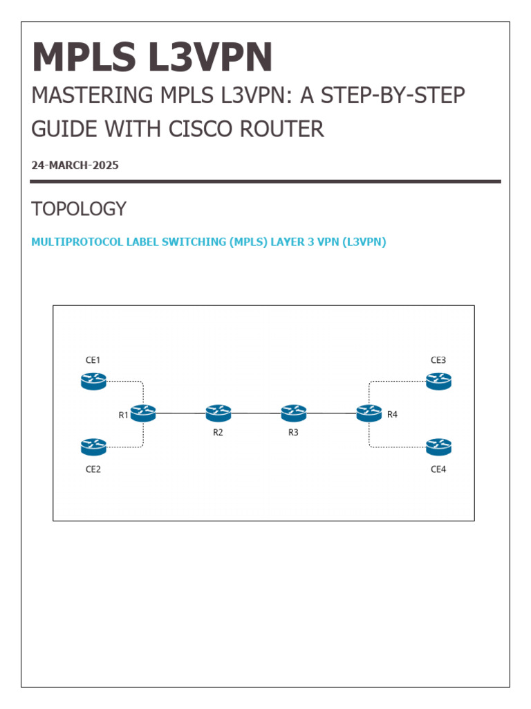 MPLS L3VPN | PDF | Networking | Multiprotocol Label Switching