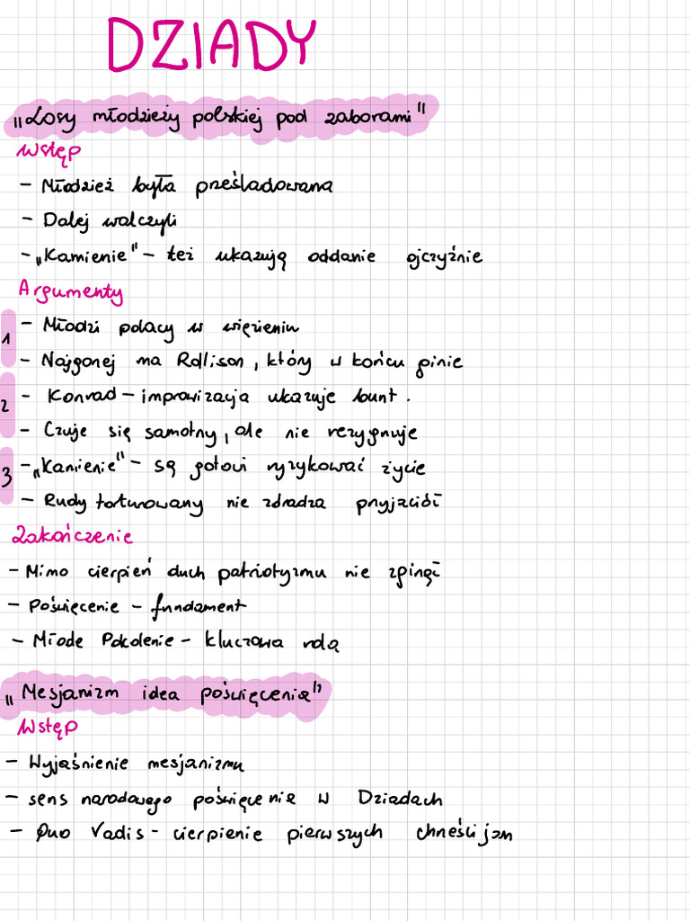 Dziady Rozprawka Moja | PDF