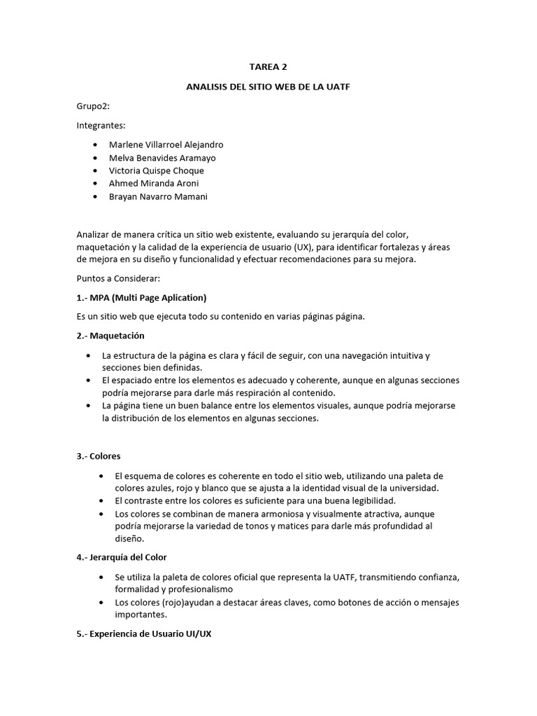 Tarea N2 | PDF | Sitios web | Experiencia de usuario