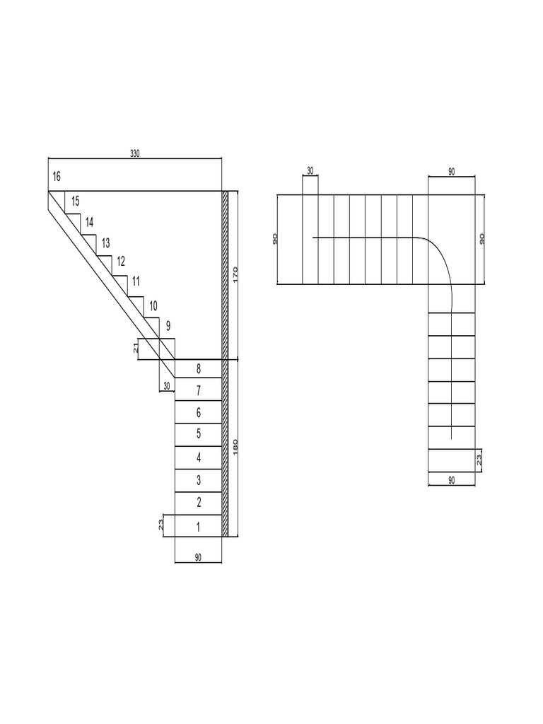 Gambar Tangga 2D | PDF
