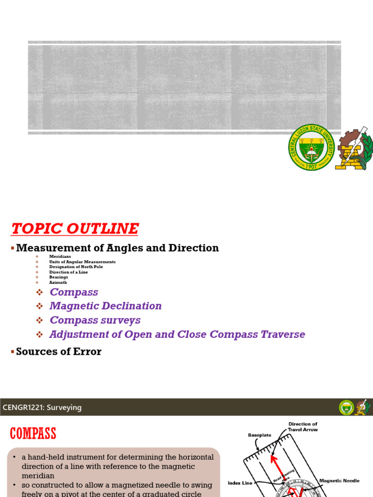 Surveying: Angles and Compass Techniques | PDF | Compass | Surveying