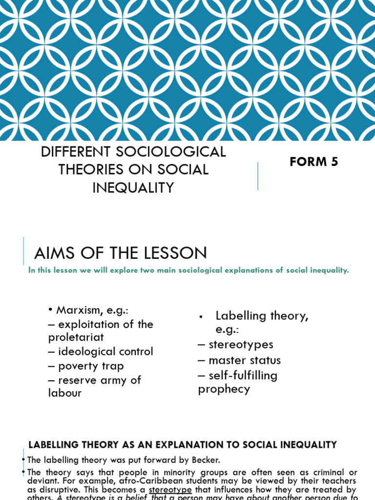3. Different sociological theories on social inequality | PDF ...