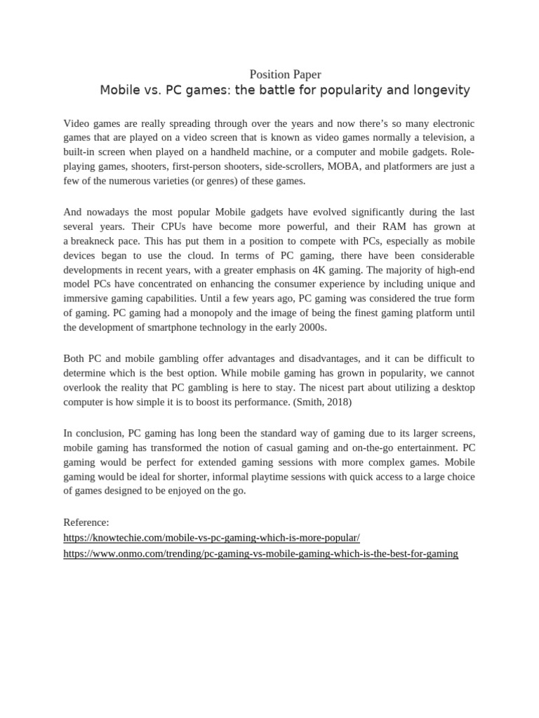 Position Paper TRENDS | PDF