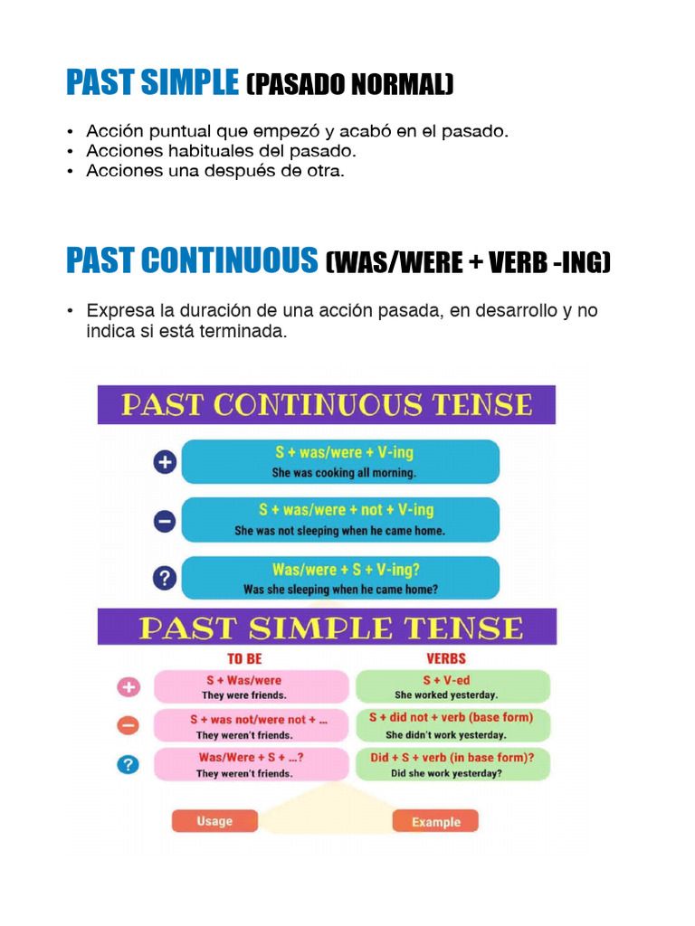 Past Simple Vs Past Continuous | PDF