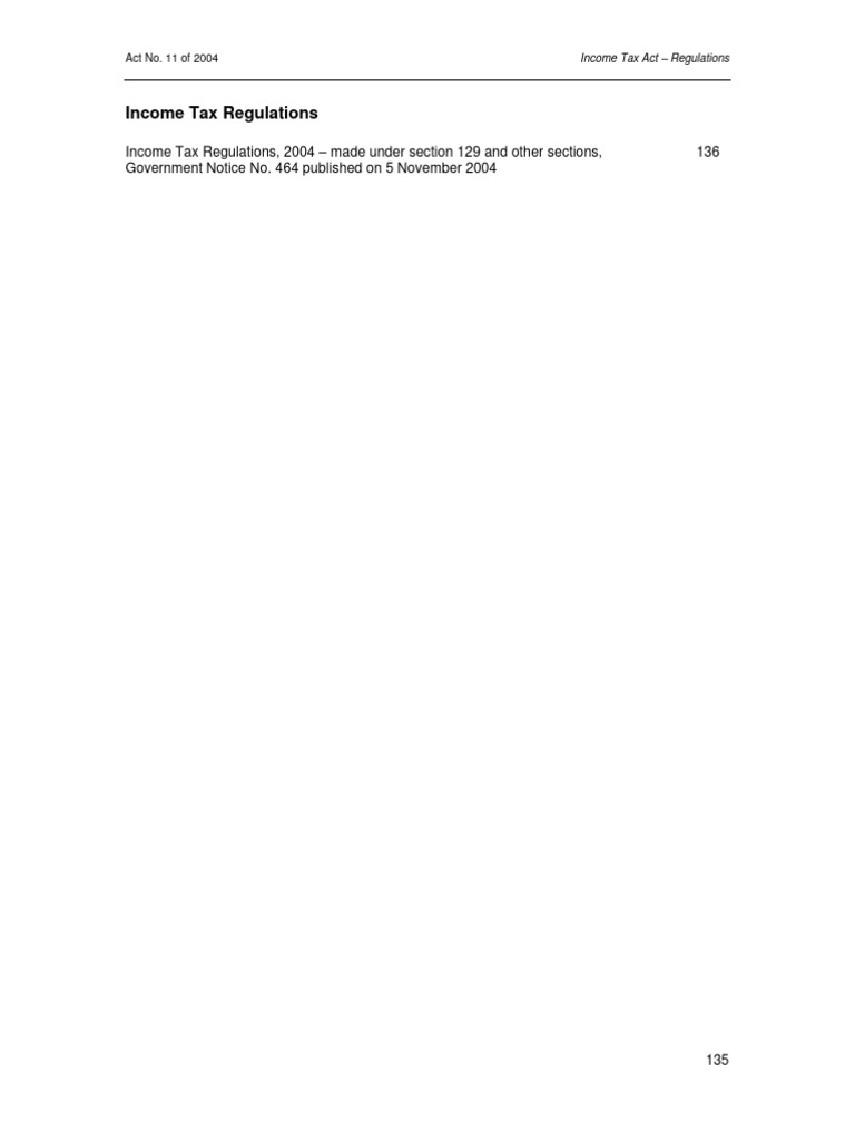 Income Tax Regulations 2004 Overview | PDF | Payments | Employment