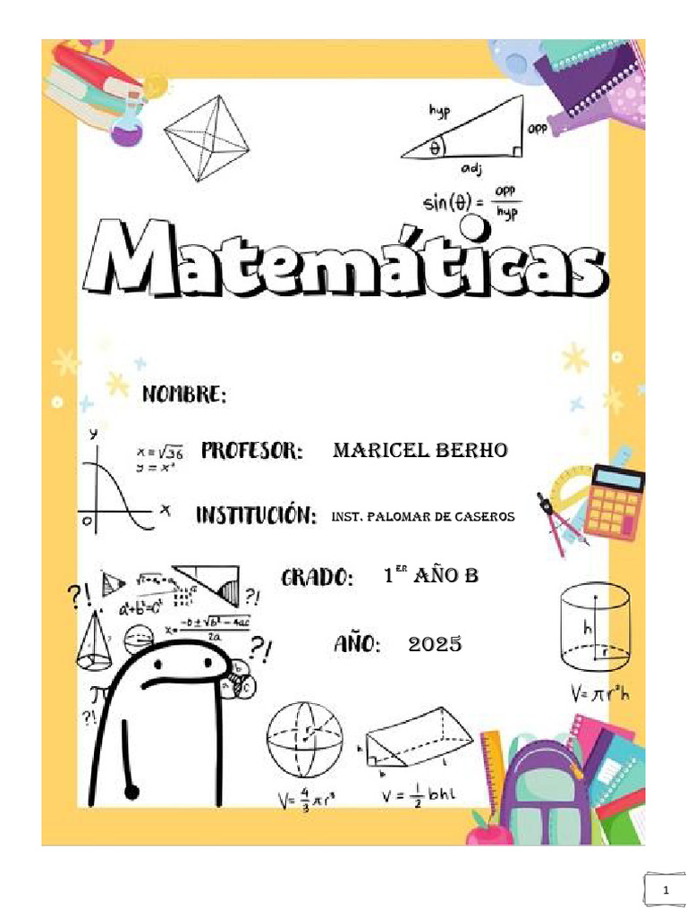 Cuadernillo 1ro B 2025 | PDF