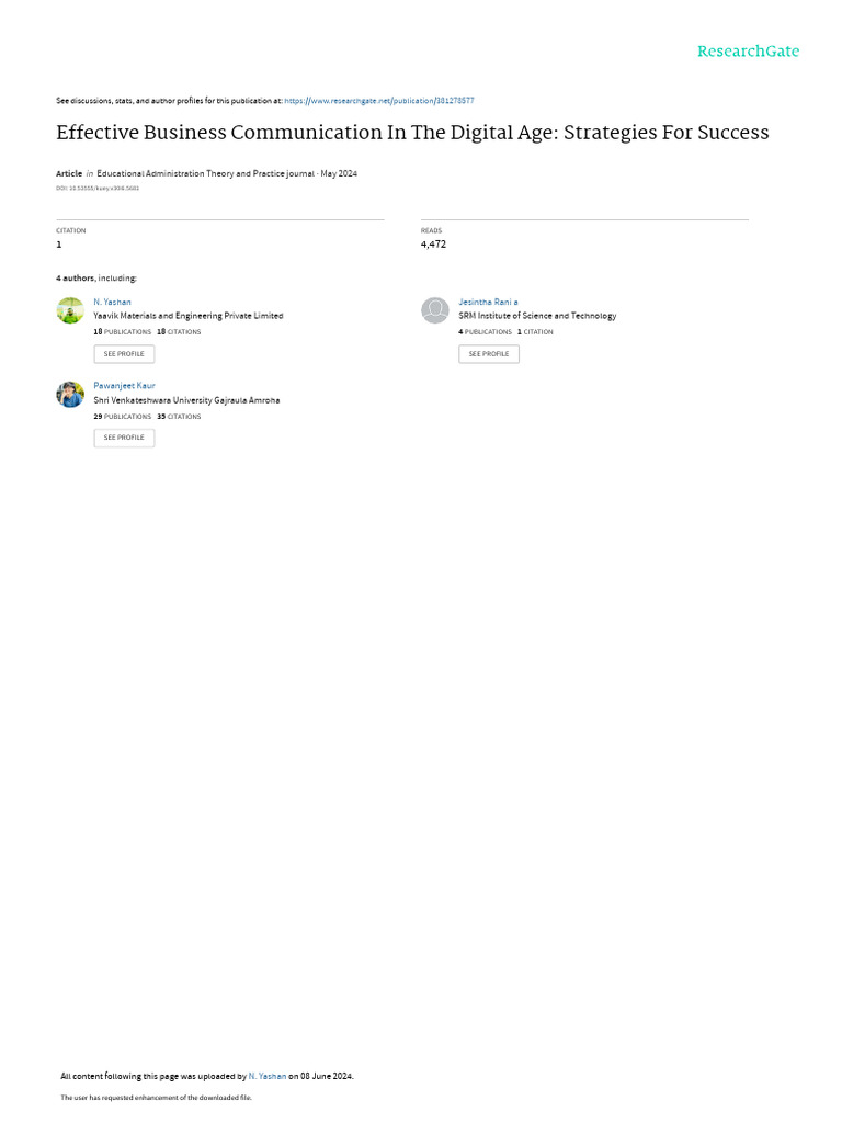 153 Effective Business Communication in The Digital Age | PDF ...