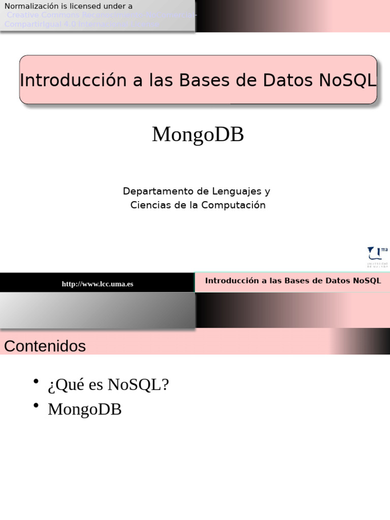 NoSQL + MongoDB (Español) | PDF | Mongo Db | Programación de computadoras