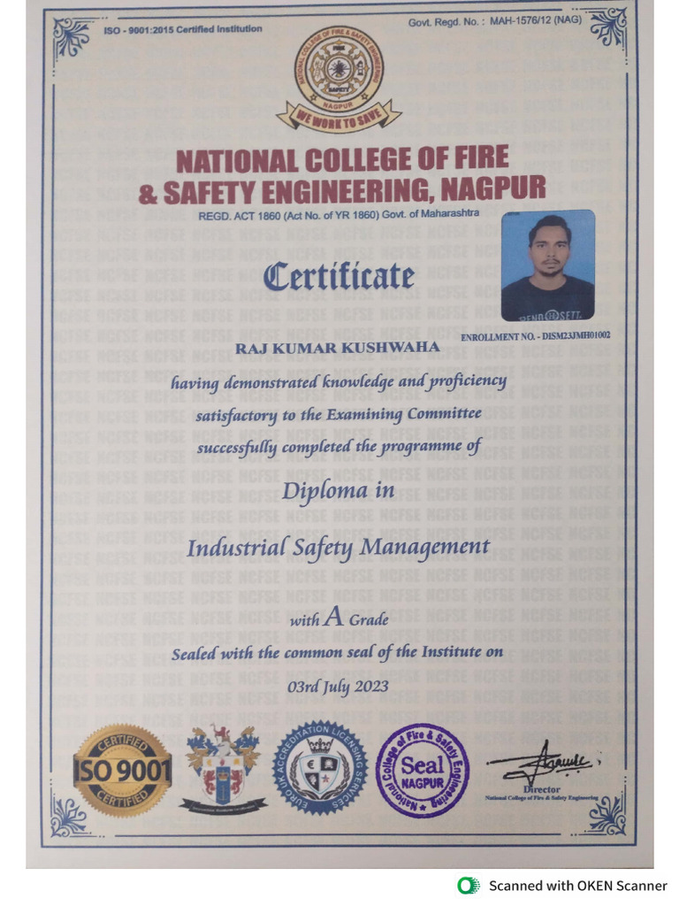 Diploma in Industrial Safety | PDF