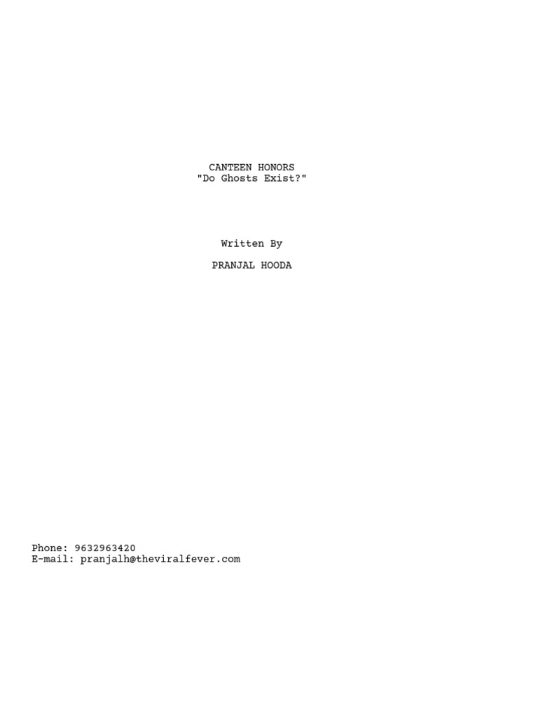 Do Ghosts Exist - Final Draft | PDF