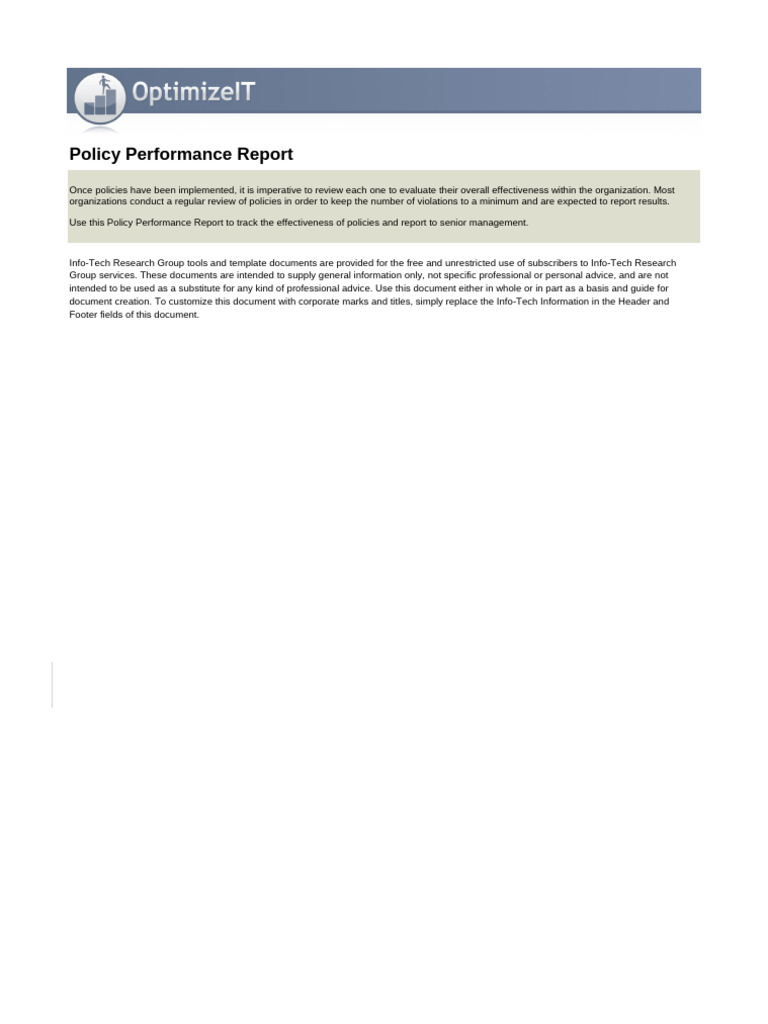 Policy Performance Evaluation Report | PDF | Policy