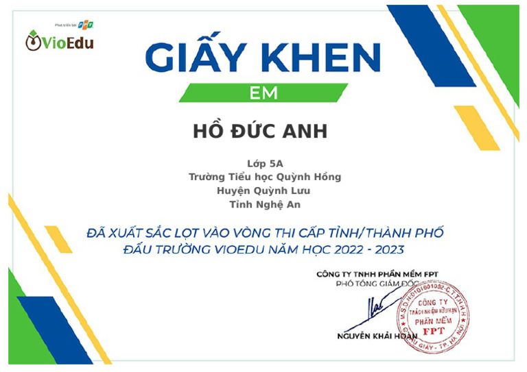 Vio Edu Certificate | PDF