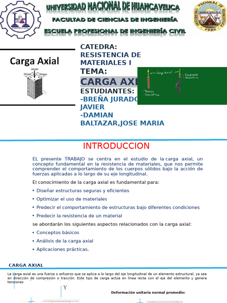 Carga Axial en Resistencia de Materiales | PDF | Deformación ...