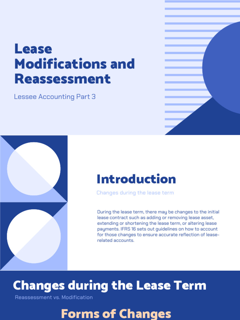 Lease Modifications and Reassessment Guide | PDF | Discounting | Lease