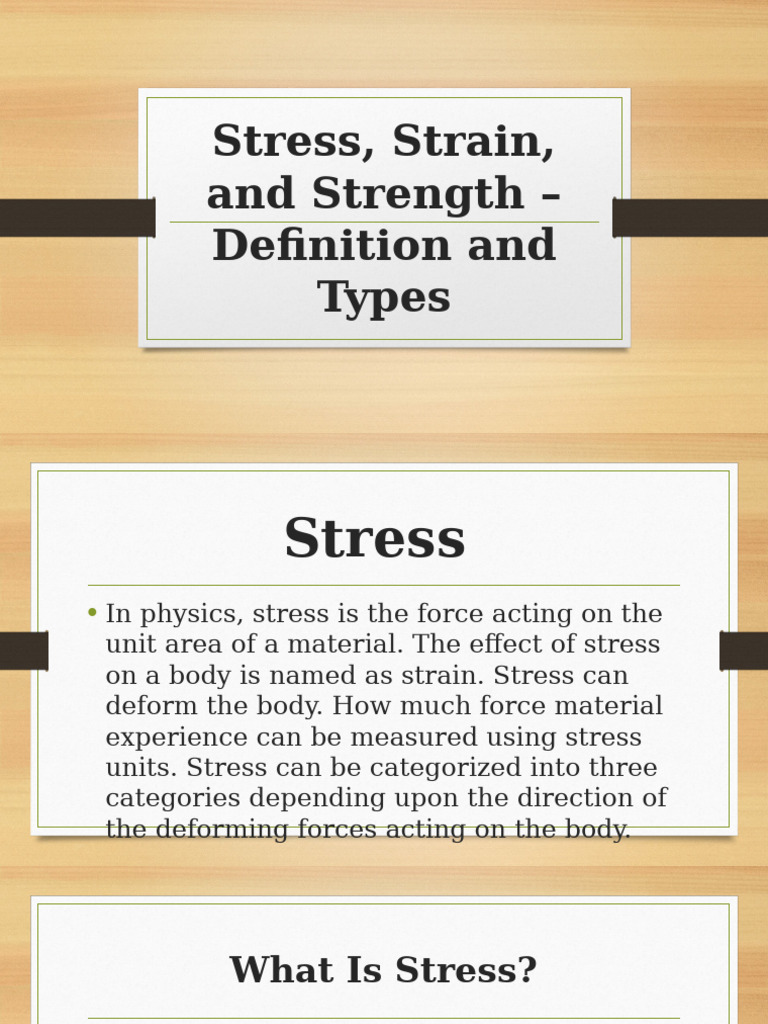 Understanding Stress in Physics | PDF | Elasticity (Physics) | Stress ...